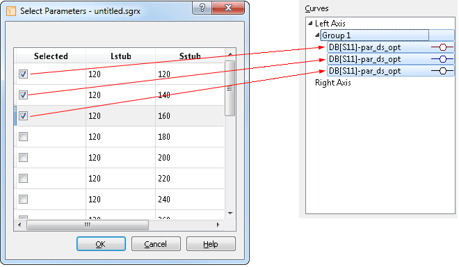 Select Parameters Dialog Box